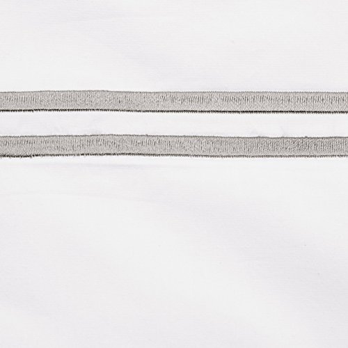 Amazon Brand β Pinzon 400-Thread-Count Egyptian Cotton Sateen Hotel Stitch Sham - Standard, Silver Grey