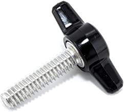 5/16 x 1-1/2" Wing Thumb Screw Thumbscrew Thumb Screws Stainless Steel Standard/Coarse Tee Plastic Knob Thumbscrew Stud 1-1/2" - Built in USA - Pack of (4) (Black)