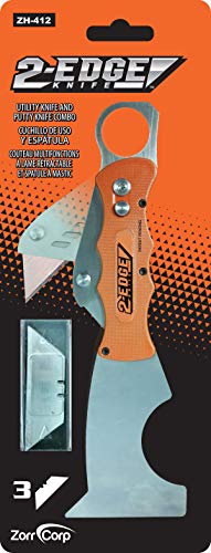 2Edge Knife: Putty Knife and Utility Knife Combo, Zorr Corp ZH-412
