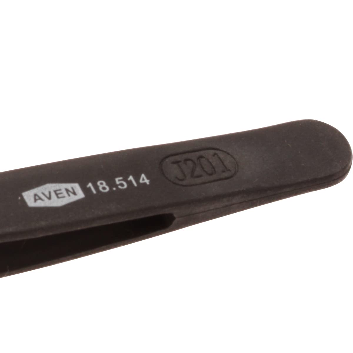 Aven 18514 Pattern 2AB Curved Rounded Tip Tweezer, Plastic, 4-1/2" Length