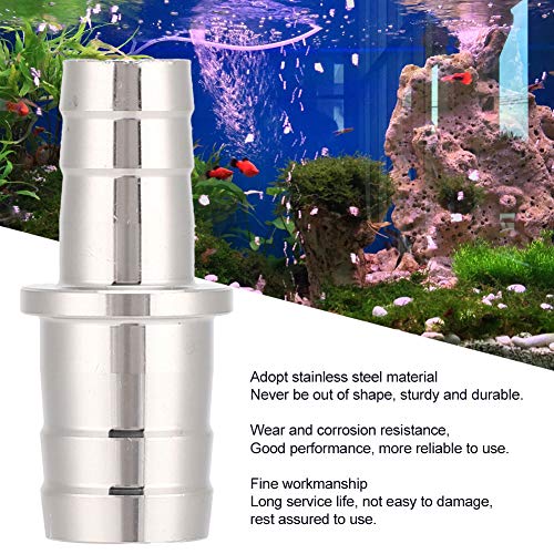 Aquarium Hose Adapter, Stainless Steel Fish Tank Water Pipe Adapter Converter Aquarium Tubing Pipe Connector Hose Joint Fittings(12mm to 16mm)