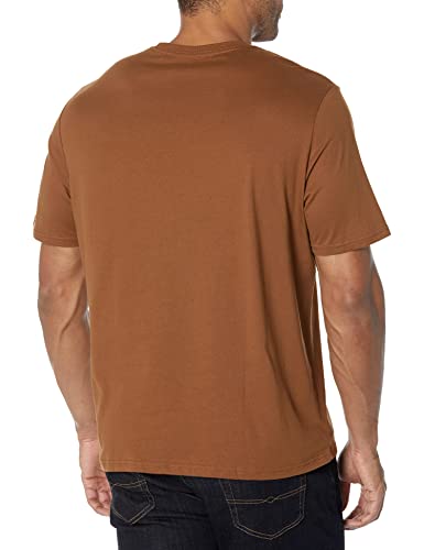 Amazon Essentials Men's Regular-Fit Short-Sleeve Crewneck T-Shirt, Pack of 2, Black/Brown, Large