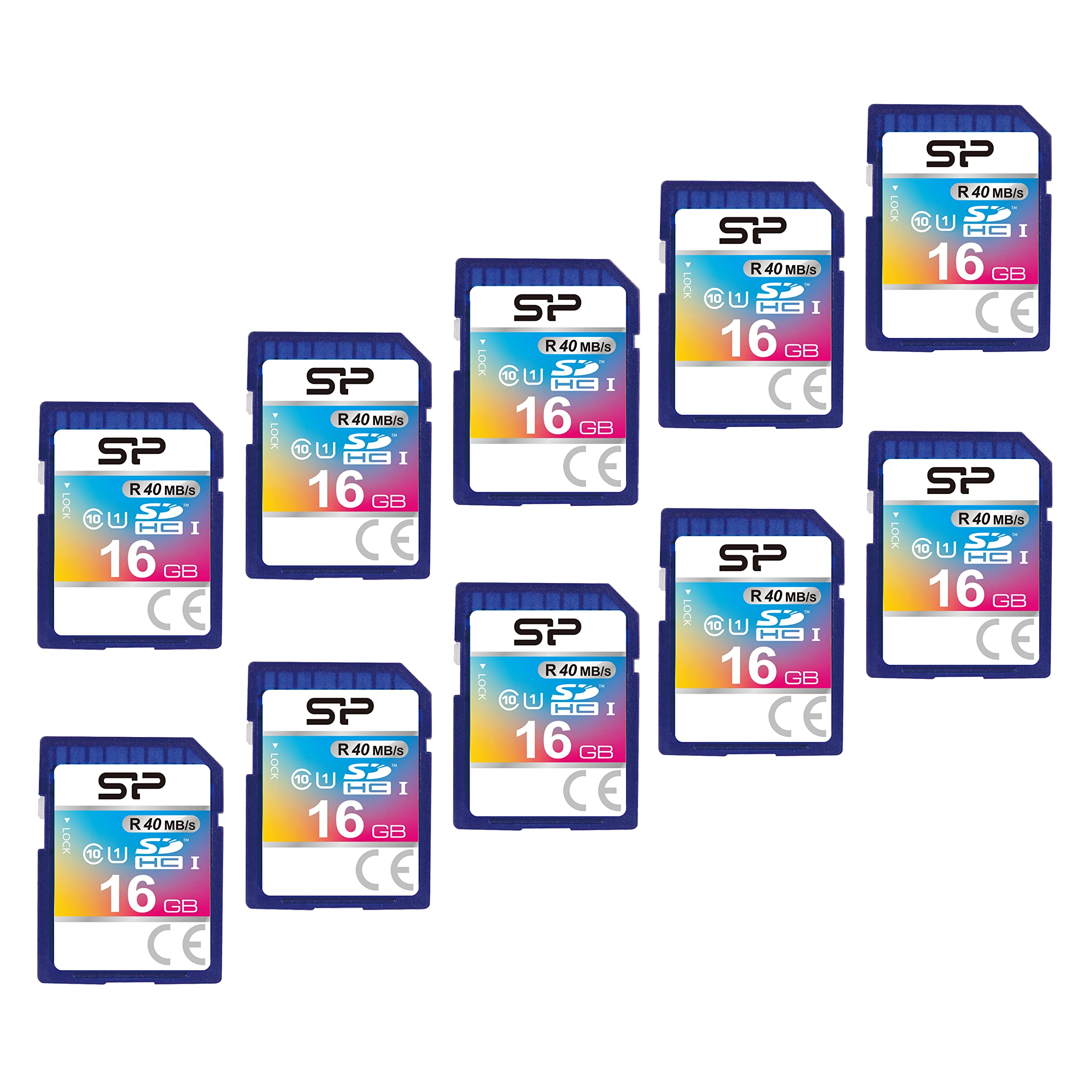 16GB 10-Pack SDHC Class 10 Flash Memory Card by Silicon Power