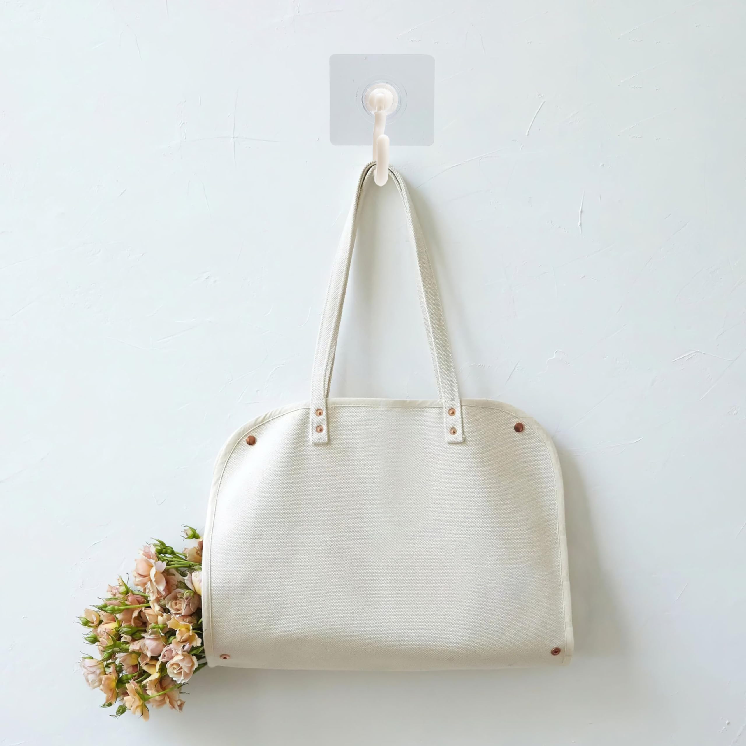 12Pcs Adhesive Ceiling Hooks Heavy Duty No Drill 360° Rotating, Swivel Utility Strong Self Sticker Wall Hook Sticky Under Cabinet for Hanging Purse Bag Small Plant Hanger, 3Inch Waterproof, BlackWhite