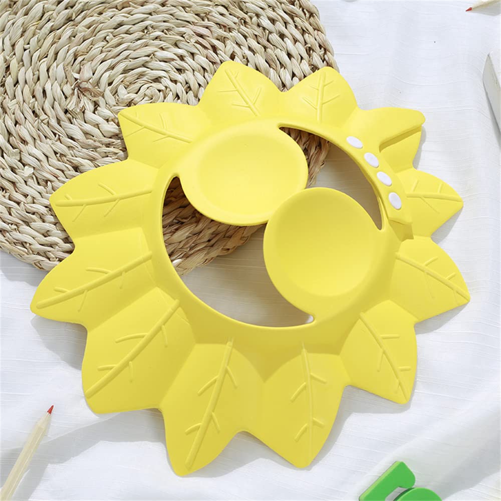 2 PCS Baby Shower Cap for Washing Hair, Maple Leaf Bath Hat for Ear and Eye Protection, Shampoo Visor Shield for Toddler Kids Child Infant, Blue/Pink