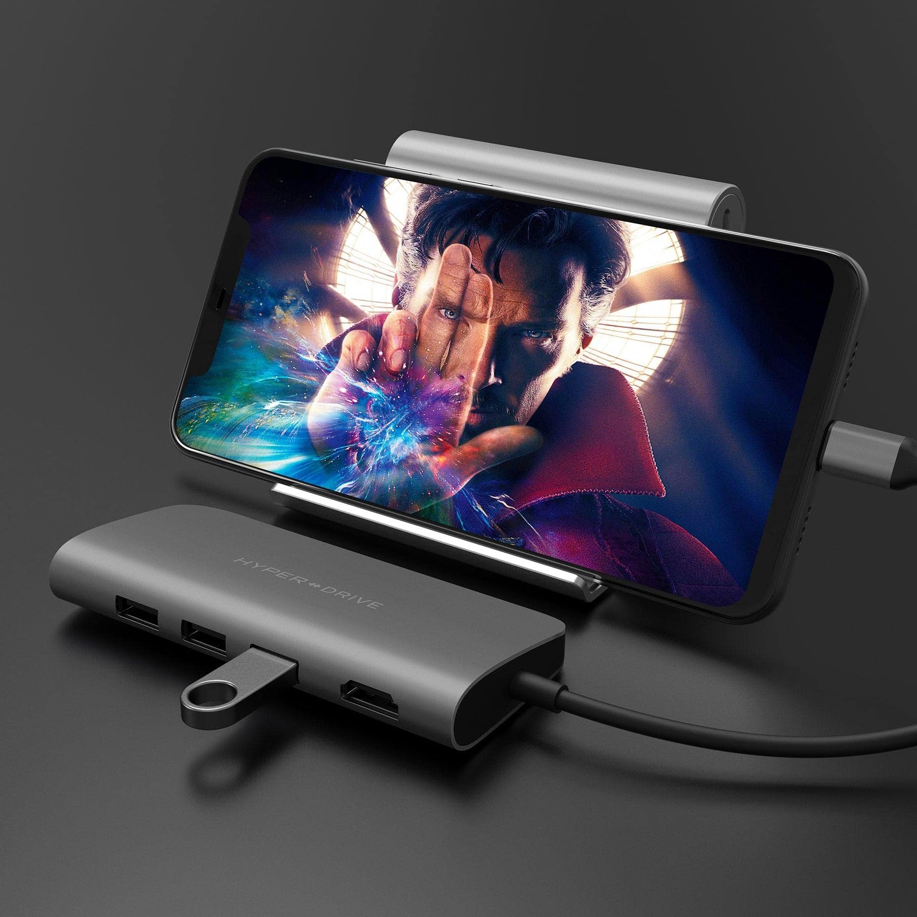 Hyperdrive Power 9-in-1 USB C HUB Space Grey