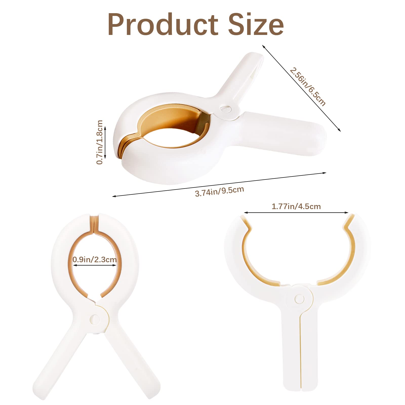12PCS Beach Towel Clip, SHAIDOJIO Clothes Pins, Heavy Duty Laundry Clothes Clips, Blanket Quilt Drying Clip, Strong Grip Holder Clamp to Keep Your Towel, Clothes, Blankets from Blowing Away