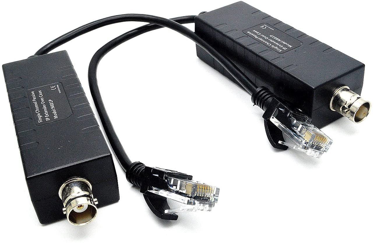 BeElion Single Channel Pair Passive IP Extender Over Coax Cable Transmitter