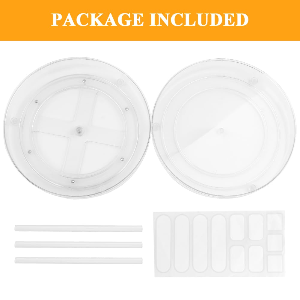 2 Tier Lazy Susan Turntable Spice Rack Organizer,9Inch Turntable Lazy Susan Spice Organizer,Lazy Susan Turntable Organizer,Spice Rack Organizer for Cabinet