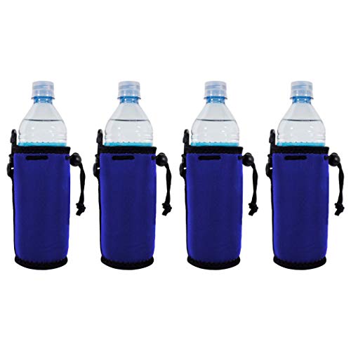 Blank Neoprene Water Bottle Coolie (4 Pack, Royal)