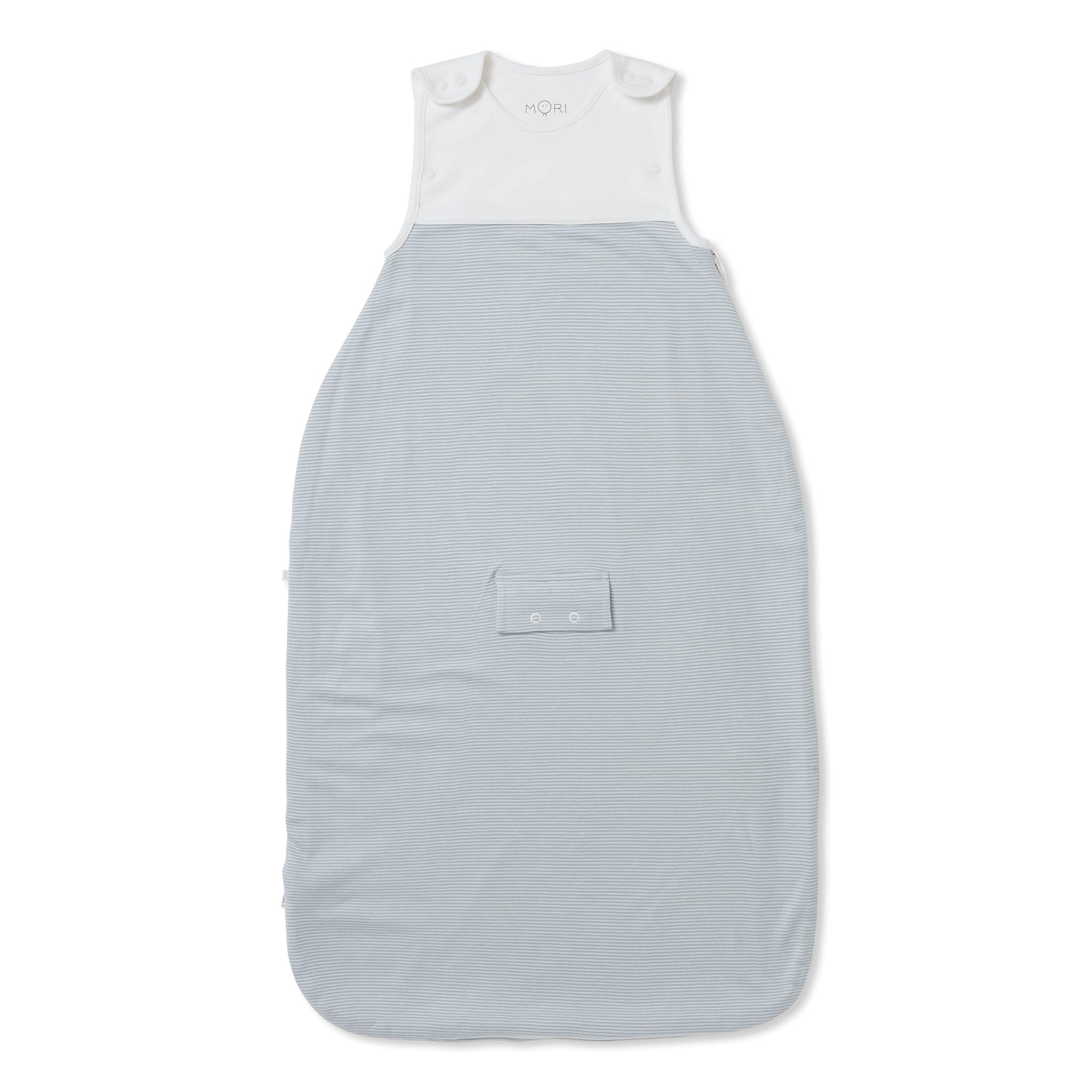 MORI Baby Unisex Premium Sleep Sack in Blue Stripe for Toddlers - 0.5 Tog Sleeping Bag - Suitable from 8.8lbs to 2 Years