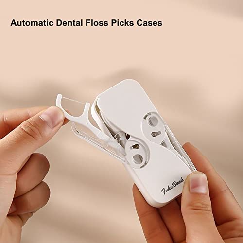 4 Pack Floss Pick Dispenser, Dental Floss Dispenser, Portable Floss Dispenser, Floss Dispenser Refillable, Dental Floss Portable Case with 48 Dental Floss Picks