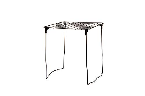 Mind Reader BORGLOCK-BLK Freestanding, 12.5 Inch Wire Shelf, Accessories Shelving Unit, Foldable, Portable, Ideal for School, Work and Gym Lockers. Holds up to 30 pounds, Black Metal