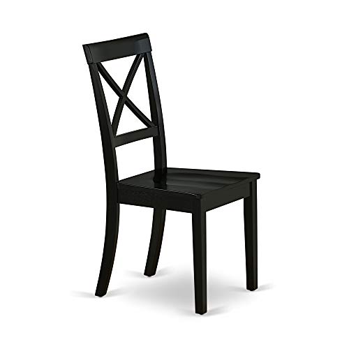 East West Furniture DLBO5-BLK-W Dining Set, 5