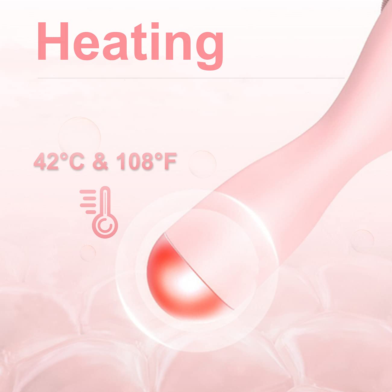 Sonic Face Brush, Sonic Facial Cleansing Brush, Silicone Face Exfoliator Brush Cleanser with Heated Massage and Light Design for Gentle Exfoliating|Massaging|Skin Clean