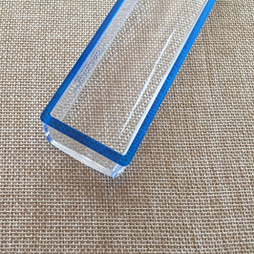 8 Inch 5X Blue Raised Domed Bar Magnifier 7513B with Reading Tracking Line Optical Tool Bar Magnifying Glass