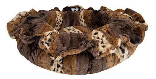 Bessie and Barnie Ultra Plush Wild Kingdom Deluxe Luxury Dog/Pet Lily Pod Bed Machine Washable