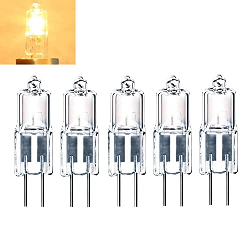 ShuoHui G4 Halogen Bulbs 10 W 24 V Dimmable Bi-Pin Base Clear Capsule Warm White Light Bulb Pack of 10