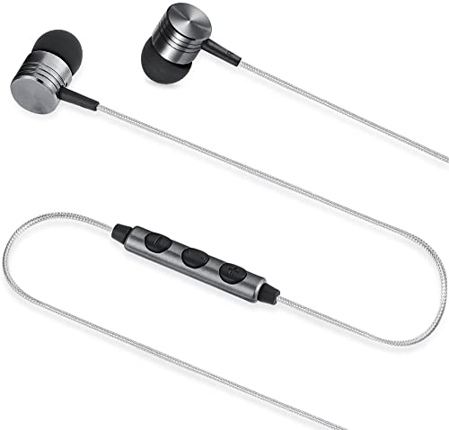 Betron B650 Earphones Wired Headphones in Ear Noise Isolating Earbuds with Microphone and Volume Control Powerful Bass Driven Sound, 10mm Large Drivers