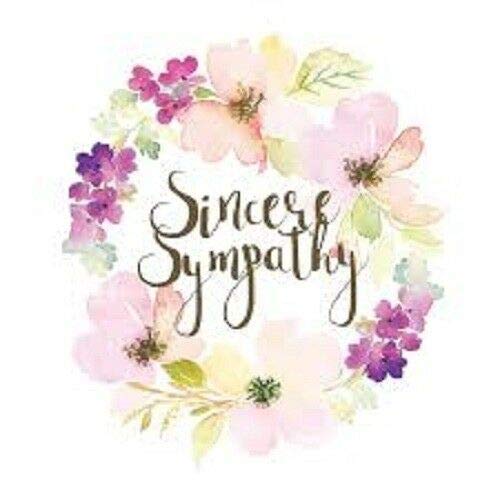 SAILYHAROMONICAwithout brand Set of 48 Envelope Seals Labels Sincere Sympathy Flowers 1.2" Round
