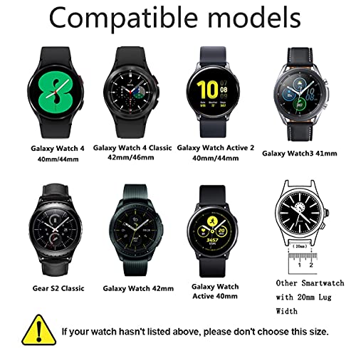 Minggo Band Compatible with Samsung Galaxy Watch Active/Active2 40mm/44mm,Silicone Sports Wristband Replacement Compatible for Galaxy Watch 42mm/Gear S2 Classic/Gear Sport Smart Watch (Black)