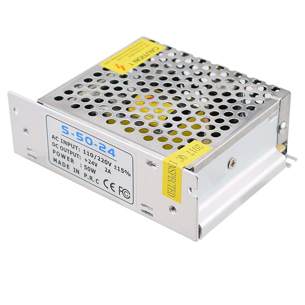 AC 110V/220V to DC 24V 2A 48W Power Supply Transformer Switch,MKASYON AC/DC Switching Adapter Converter Driver for LED Strip Light,CCTV Camera,Security System Computer Project,Radio and More (24V2A)