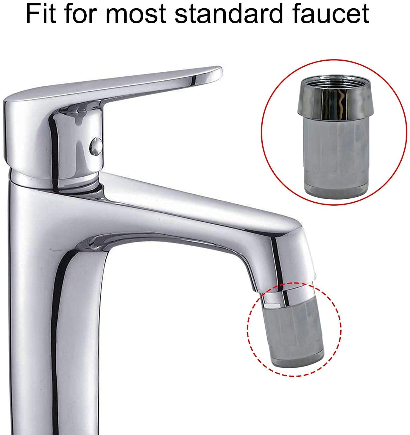 4 Pack Light Up LED Water Faucet, Growing Blue Color LED Water Faucet Light Water Stream Colorful Faucet Tap Sink Faucet For Kitchen and Bathroom