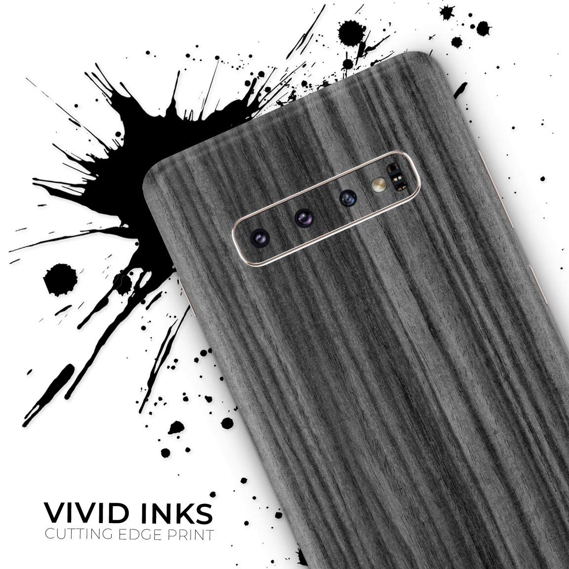 DesignSkinz Dark Ebony Woodgrain 2 Protective Vinyl Decal Wrap Skin Cover Compatible with The Samsung Galaxy S20 (Screen Trim & Back Glass Skin)