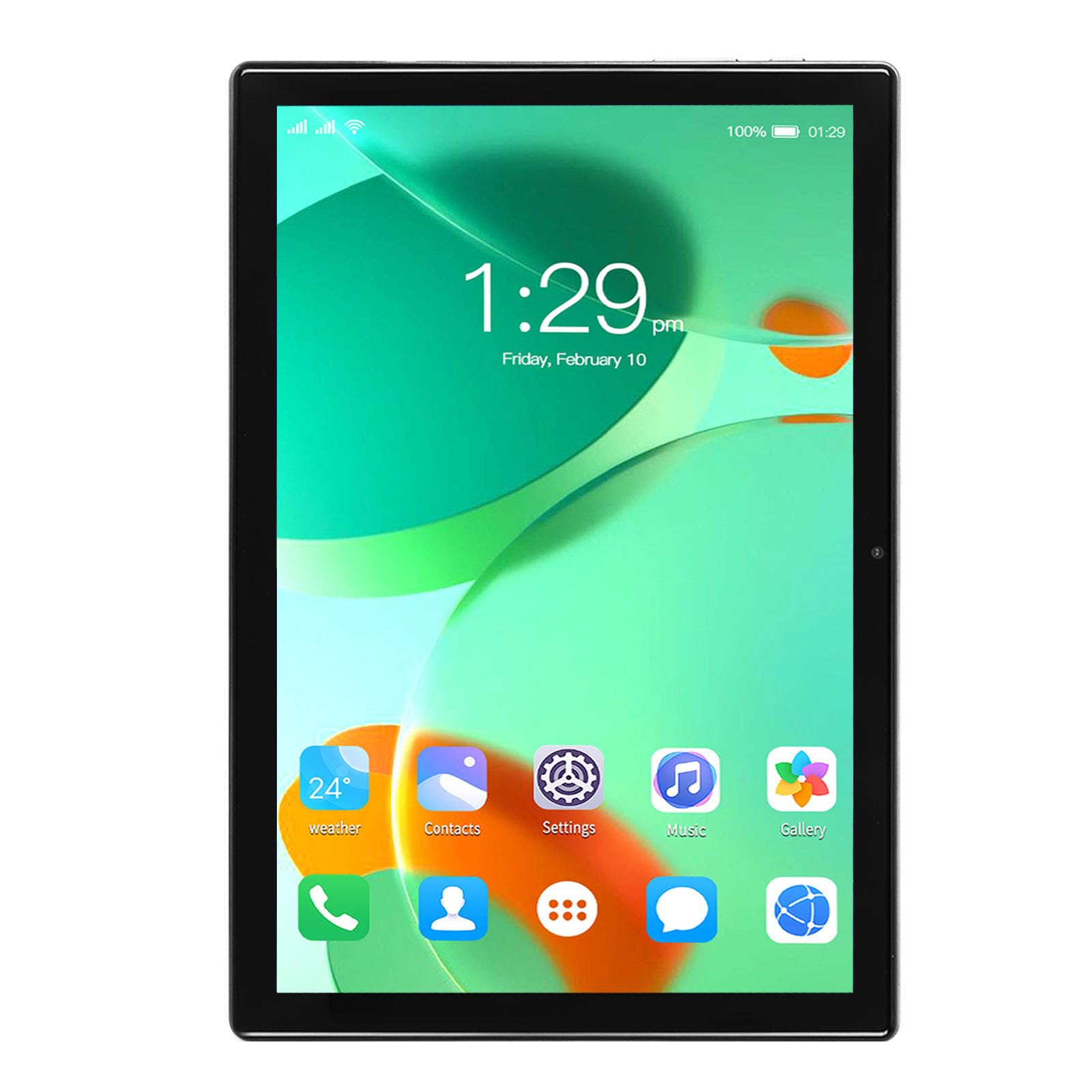 2 in 1 Tablet, 10.1 Inch 6GB 128GB 8 Core CPU Tablet with Keyboard, 5G WiFi 4G Calling FHD Tablet for Android 12 for Office, Business, Gaming 100‑240V (US Plug)