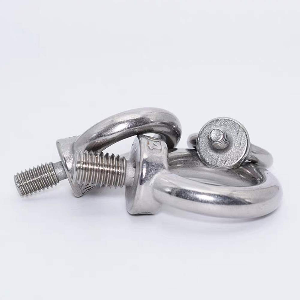 Lependor M8 Metric Machinery Lifting Eye Bolt, 304 Stainless Steel Thread Lifting Ring Eyebolt - 8 Pcs M8 (5/16")