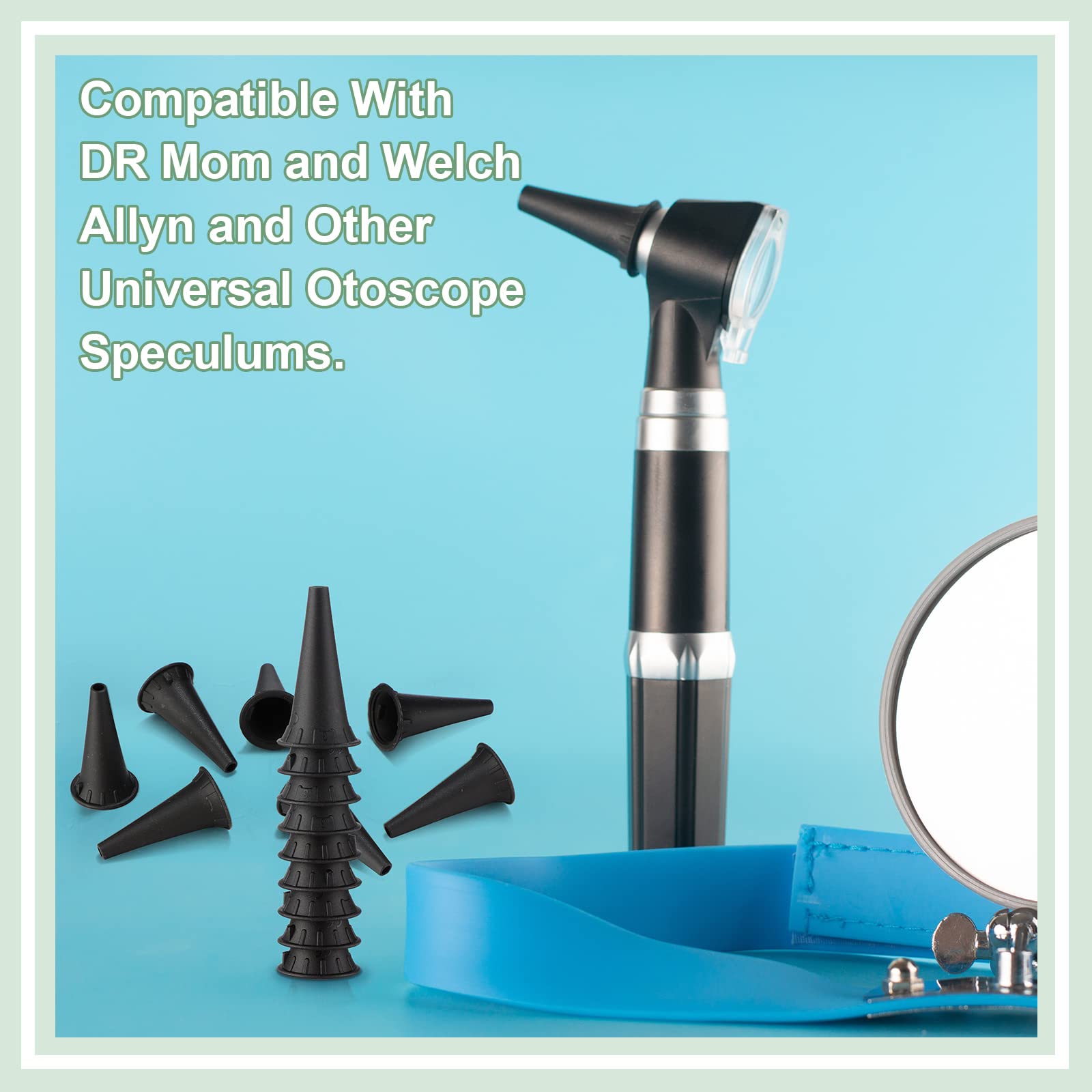 200 Pieces Small Otoscope Specula Tips for Kids, 3.0 mm Universal Disposable Plastic Otoscope Specula Tips for 4th and 5th Generation Doctor Otoscope