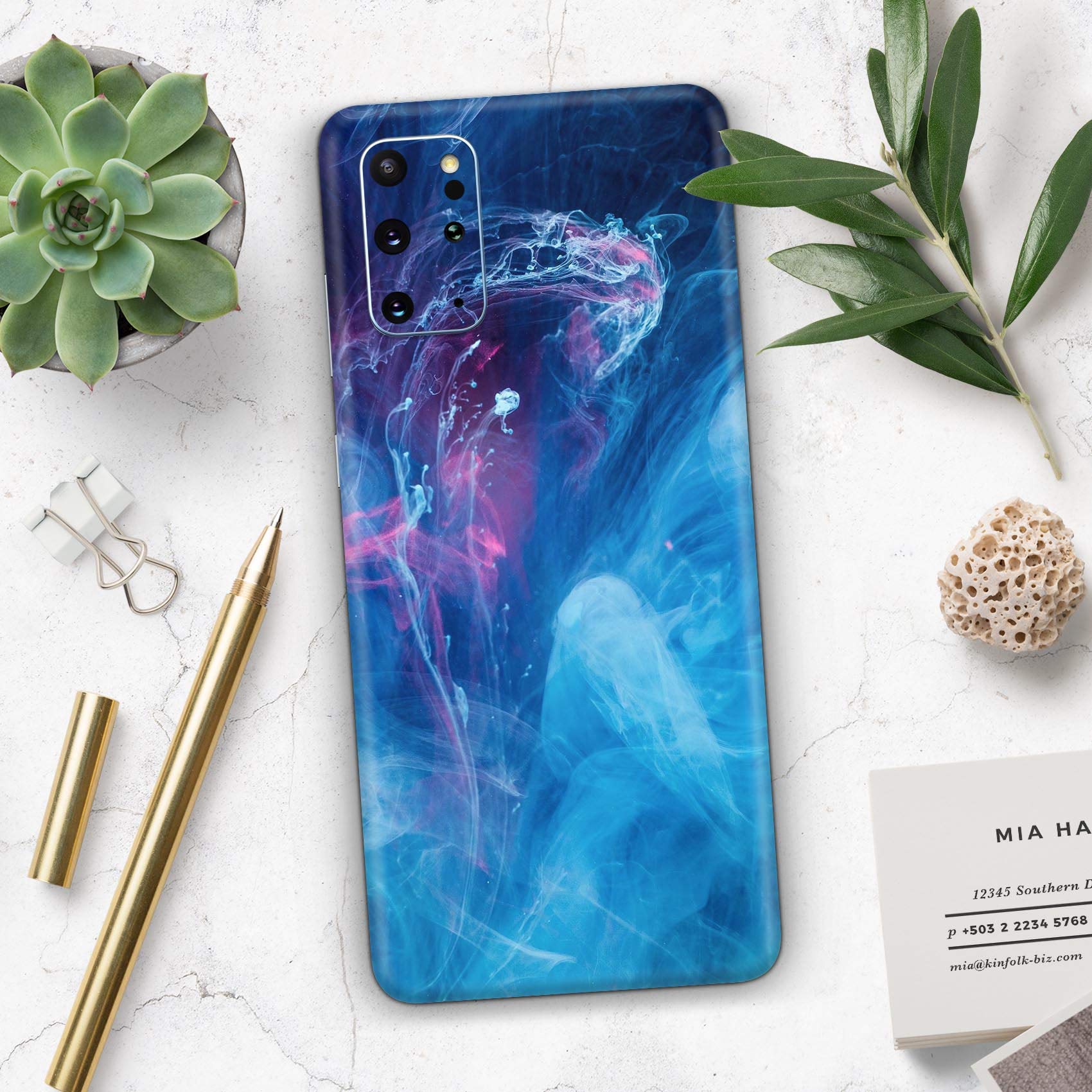 DesignSkinz Dream Blue Cloud Protective Vinyl Decal Wrap Skin Cover Compatible with The Samsung Galaxy S20 (Screen Trim & Back Glass Skin)