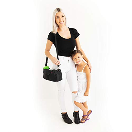 2-in-1 Stroller Organizer and Mommy Diaper Bag Purse by Lux Care Club - Tons of Storage Space for Drinks, Diapers, Snacks, Toys - Includes Stroller Hooks, Shoulder Strap, and Detachable Space Dividers