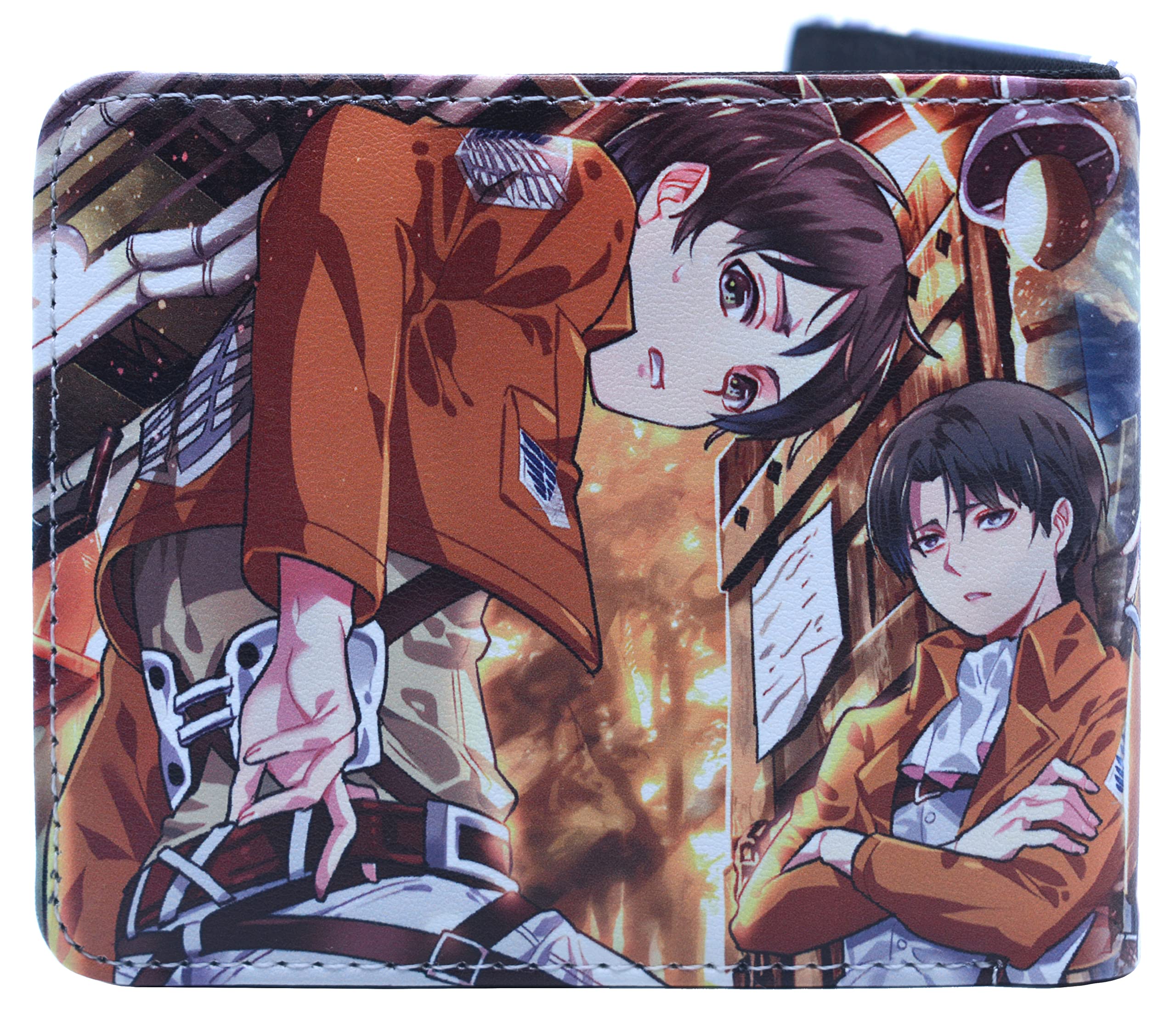 Amatensu Anime Characters Eren Jaeger wallet Mikasa Ackerman wallet Levi Ackerman wallet F