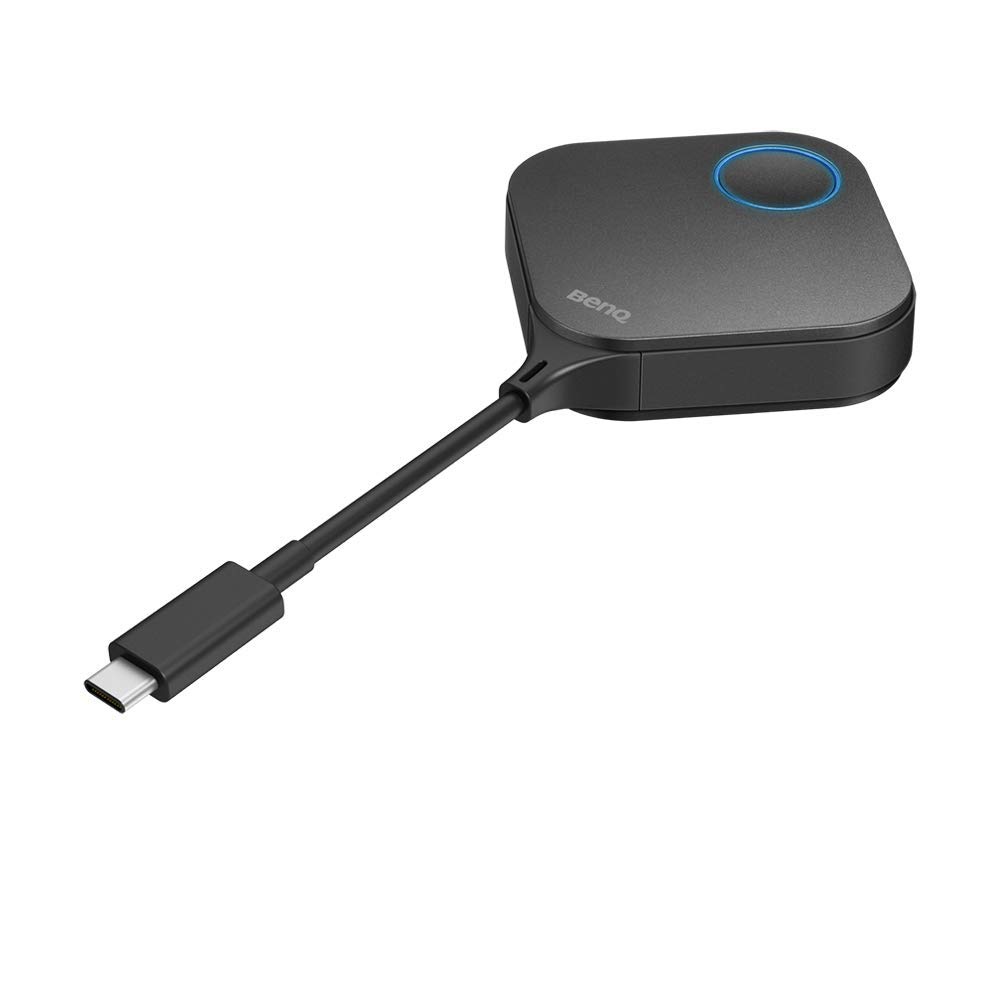 BenQ InstaShow WDC10C Wireless Presentation Screen Mirroring for Meeting Rooms, Enterprise-Grade Security encryption, Includes 2 USB-C transmitters (up to 16)& Holder, 33ft Range, 60fps, no app Needed