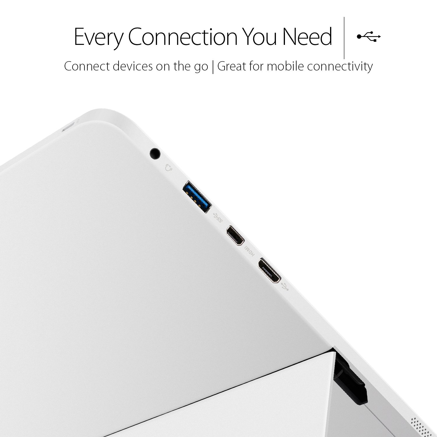 ASUS T102HA-C4-WH Transformer Book 10.1" 2 in 1 Touchscreen Laptop, Intel Quad-Core, White, Pen and Keyboard Included