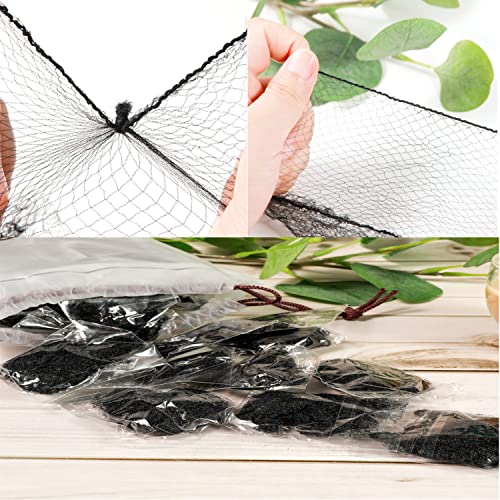 Hair Net 100Pcs 20Inch Packed Individually High Elastic Nylon Edge Invisible Hair Nets for Women Buns Food Service Dancer Cooking Wigs(Black)