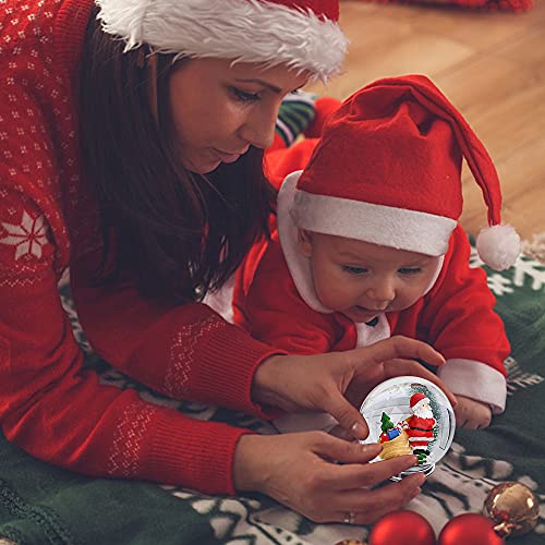 8 Pieces 2.7 Inch/69mm Plastic Snow Globe Clear Plastic Water Globe Fillable Snow Globe with Screw Off Cap for DIY Crafts Christmas Home Decoration