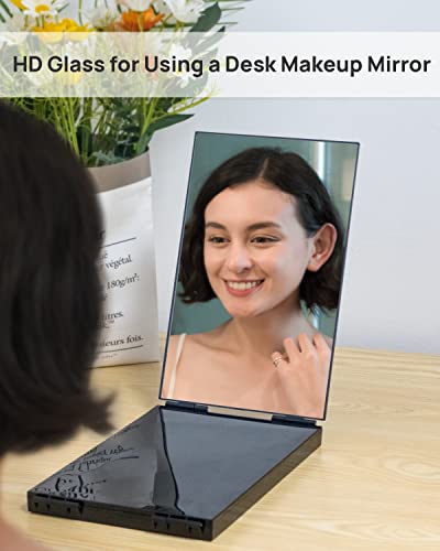 OMIRO Door Mount 3 Way Mirror for Hair Cutting, 360 Trifold Self Haircut Mirror with Adjustable Telescoping Hooks, Multi-Functional for Makeup and Travel