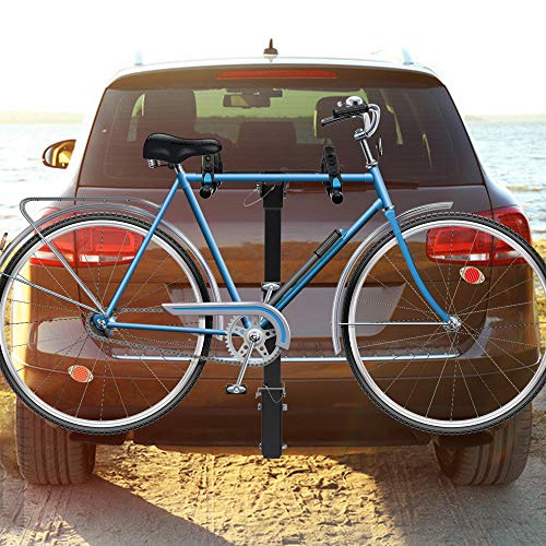 2-Bike Carrier Hanging Hitch Rack Foldable Transport Rack for Cars Trucks SUVs Black
