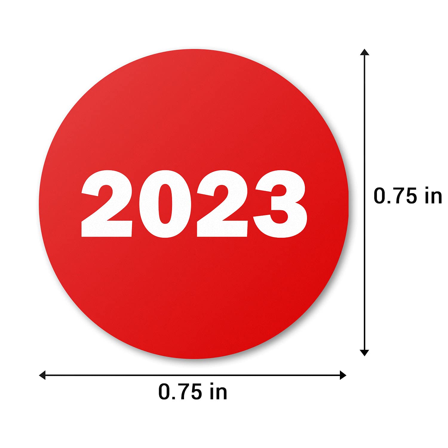 3 Pack of 300 Labels - 2023 Year Stickers, 0.75 inch Circle Dot, Color Coded Neon Red 2023 Year Labels/Class of 2023 Stickers/Book Keeping/Office Organization Inventory