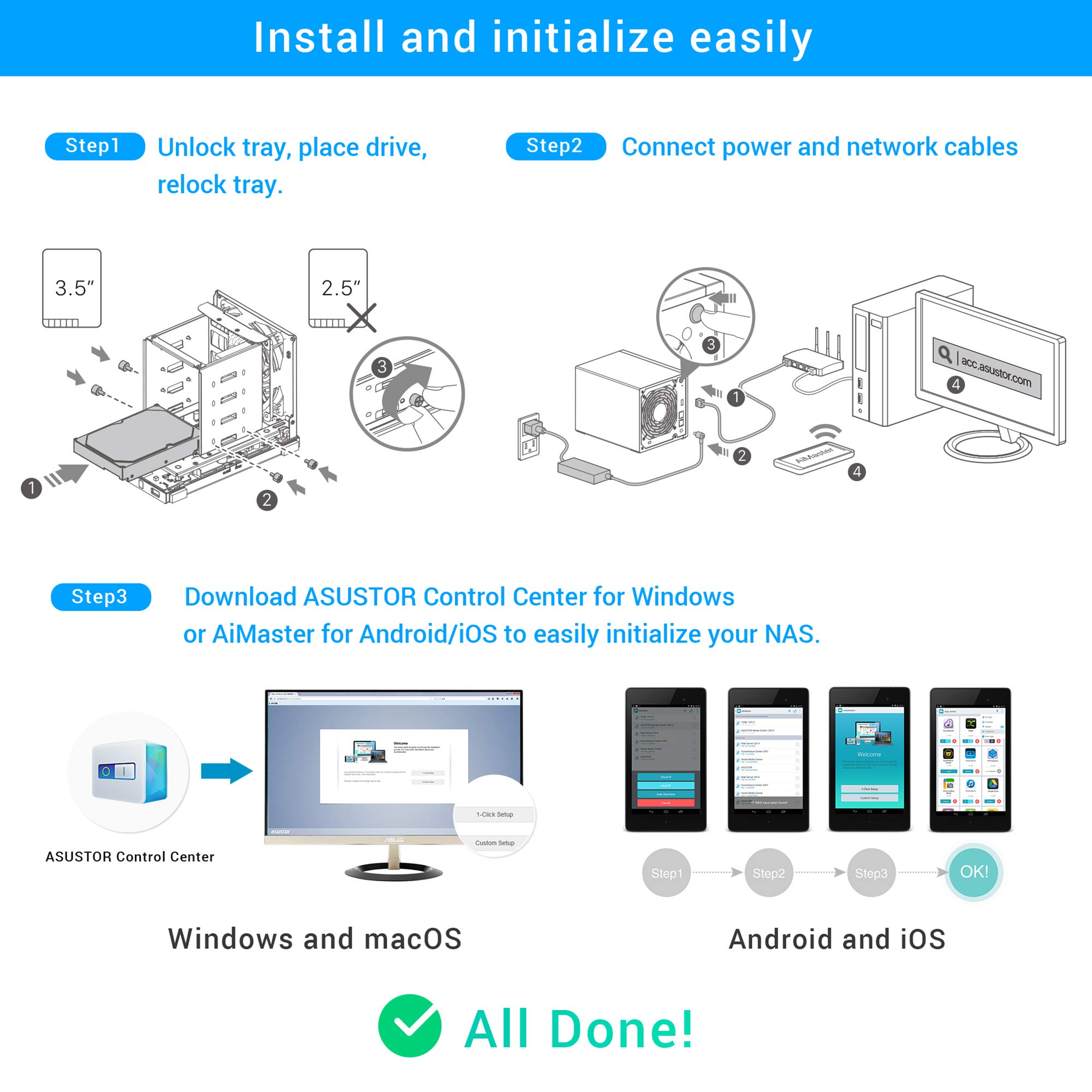 ASUSTOR AS3204T 4-Bay INTEL Quad-Core NAS