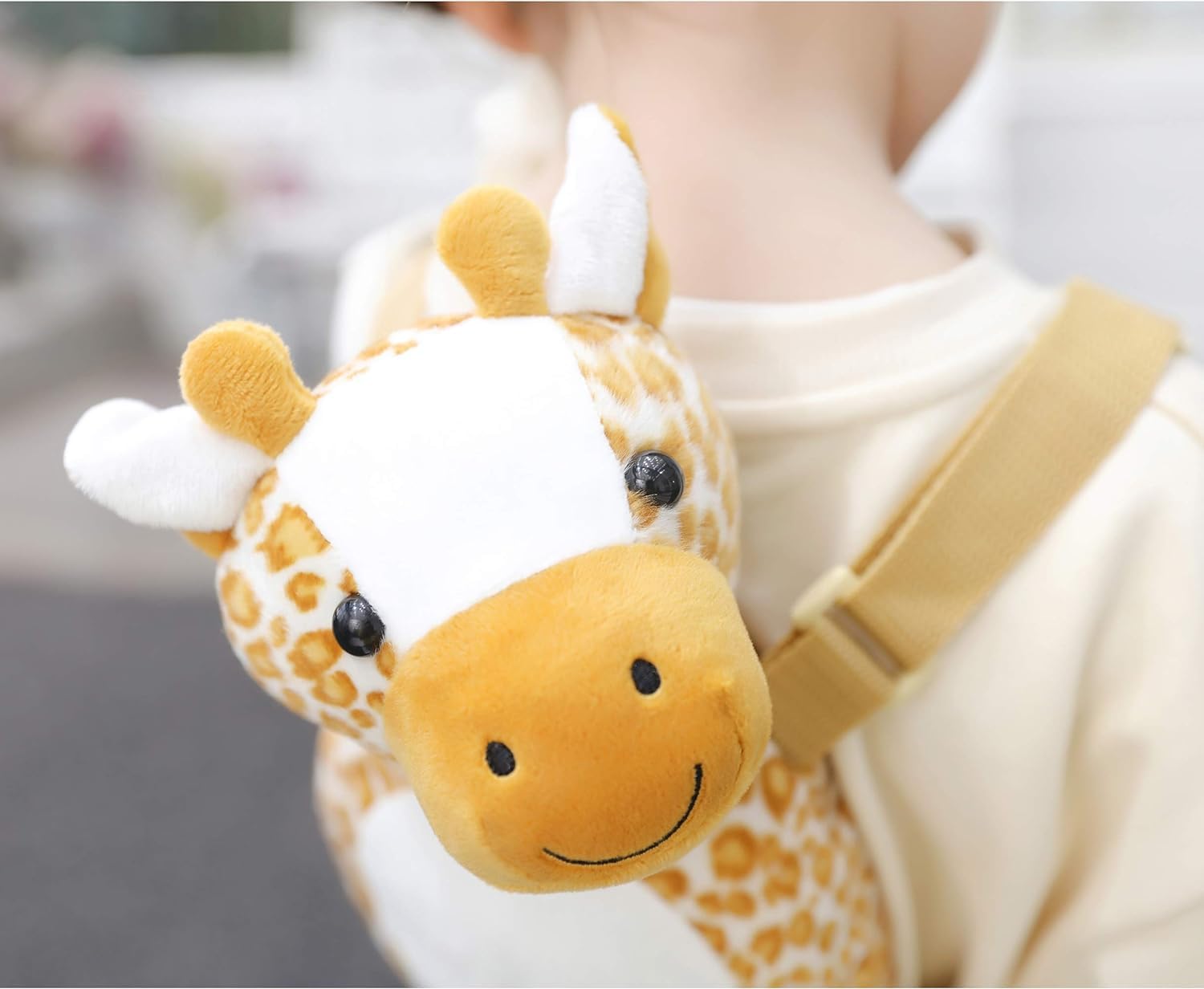 Berhapy 2 in 1 Toddler Leash, Toddler Safety Harness Backpack with Leash, Children's Walking Leash Strap with Backpack, Kid Leash for 1-3 Years Old Boys and Girls (Giraffe)