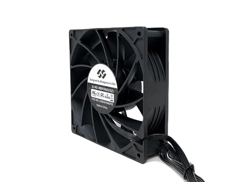 Bgears b-Blaster 140x38 (PWM Version) Extreme Cooling Gaming PC & Mining Machine Fan, Hi-Speed 5200RPM w/Airflow of 308 CFM, 2 Ball Bearing Designed for Extended Life & high Performance, 4 Wire Black