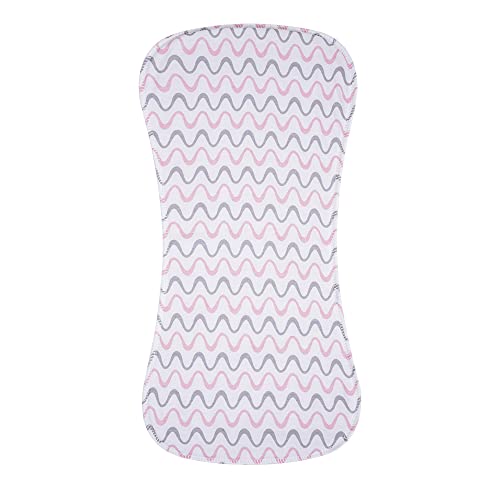 6 Pack Cotton Baby Burp Cloths Extra Absorbent Soft for Baby Boys and Girls (Pink02)