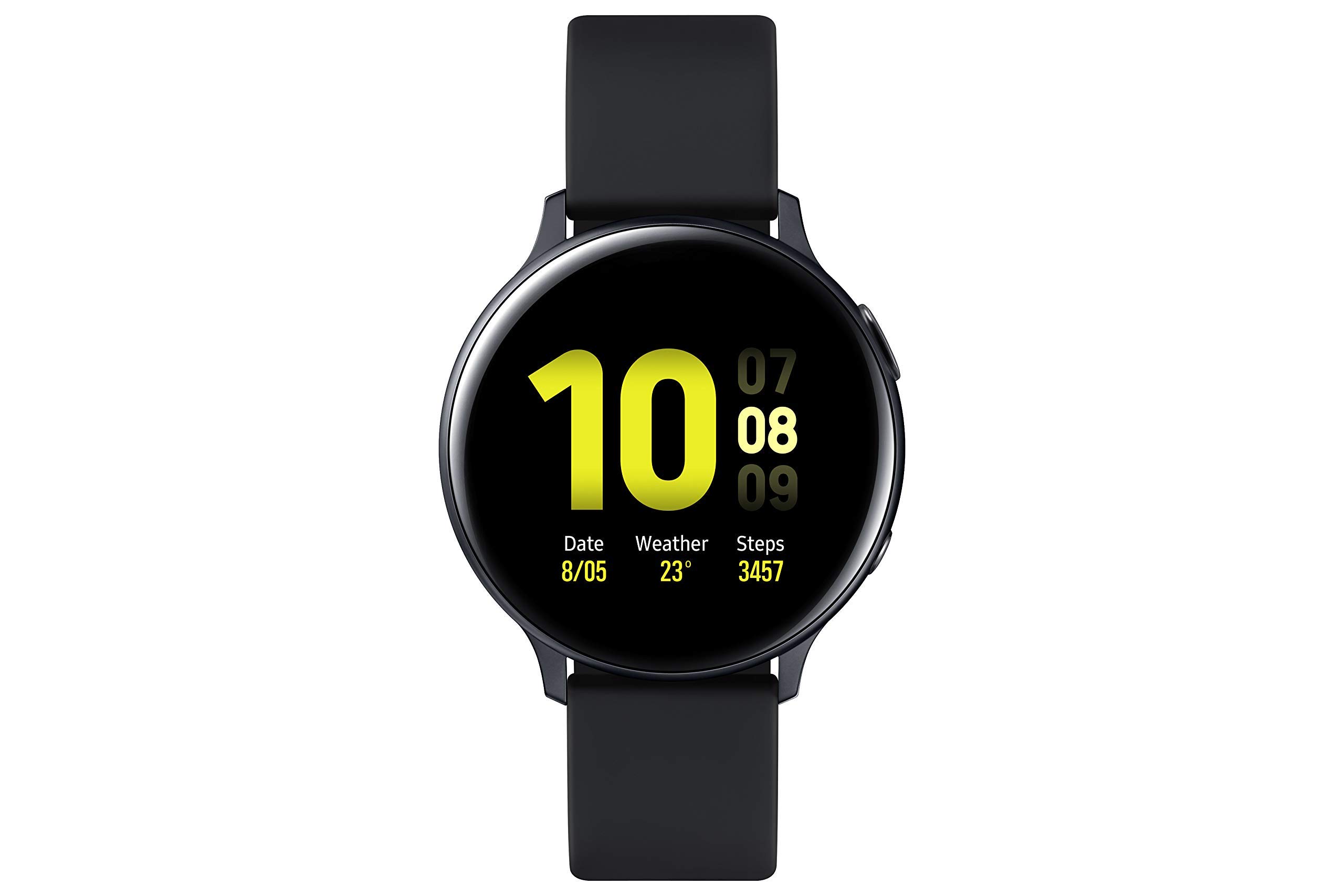 Samsung Galaxy Watch Active2 - IP68 Water Resistant, Aluminum Bezel, GPS, Heart Rate, Fitness Bluetooth Smartwatch - International Version (R830 - 40mm, Aqua Black) (Renewed)