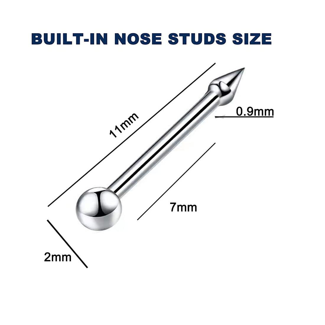 2Pack Nose Piercing Kit, Nose Piercing Gun for Home or Professional, 10pcs Included Nail
