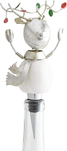 8" Christmas Reindeer Bobblehead Wine Bottle Stopper Pier 1