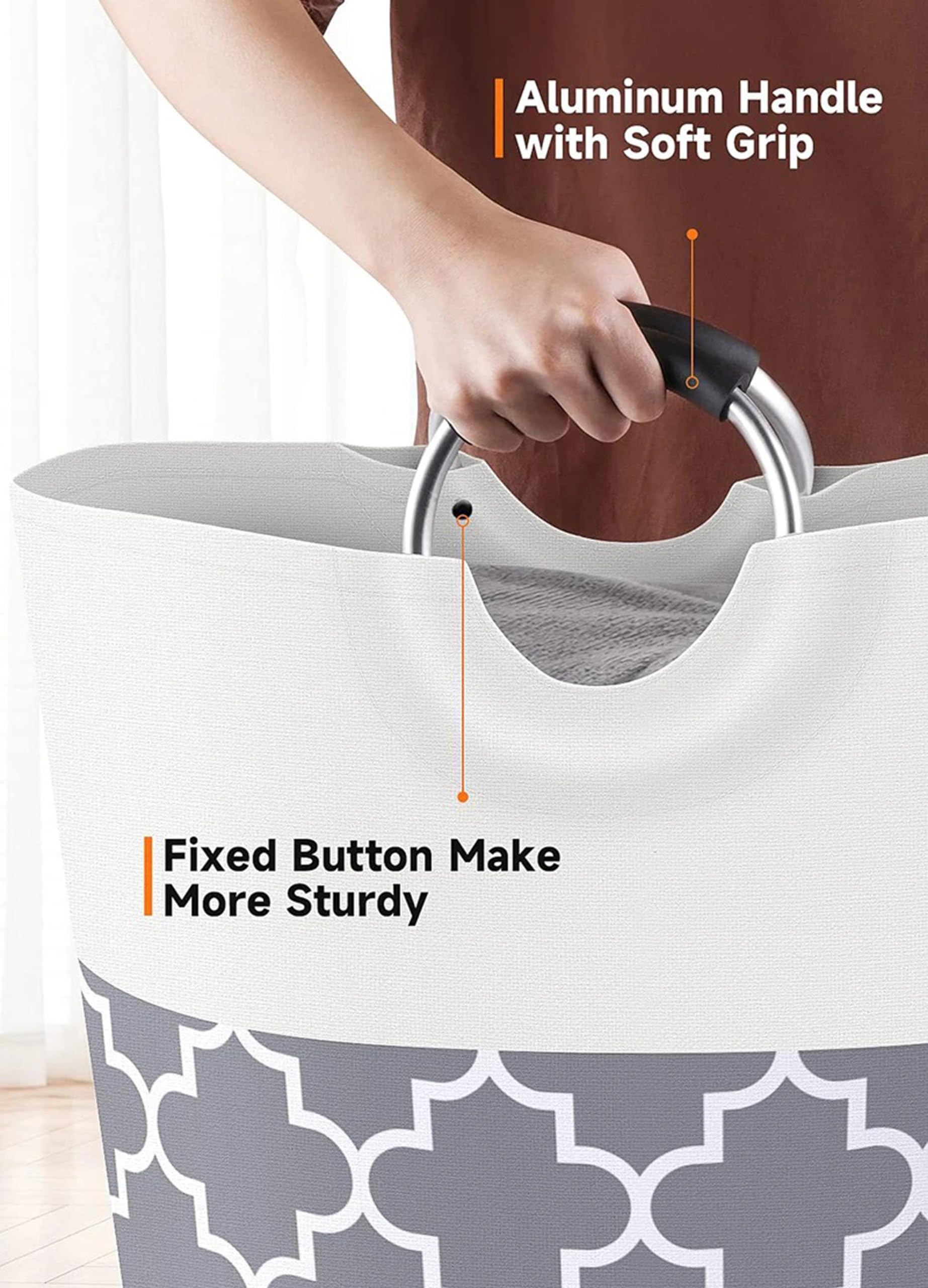 90L Large laundry bag with handles, dirty clothes foldable laundry basket, laundry hamper with lid, collapsible laundry baskets, dirty clothes basket, family storage baskets hamper bags (Black)