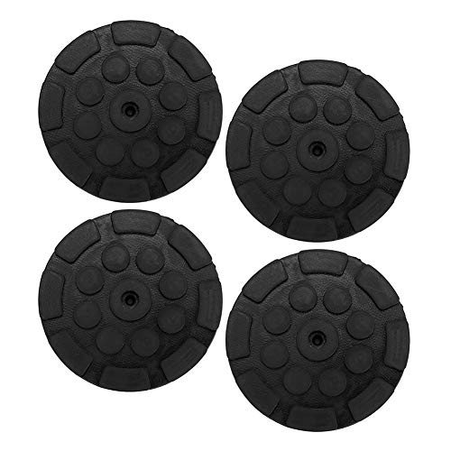 4 Pcs Car Auto Jacking Lift Pads, Black Car Round Rubber Arm Pads Auto Jacking Lift Pads Weightlifter Accessories, Universal Black Jack Stand Pads for Safe Lifting